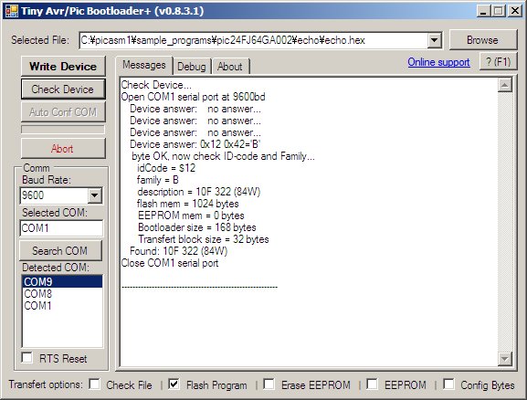 Bequest333のページ 続続 Tiny AVR/PIC Bootloader+