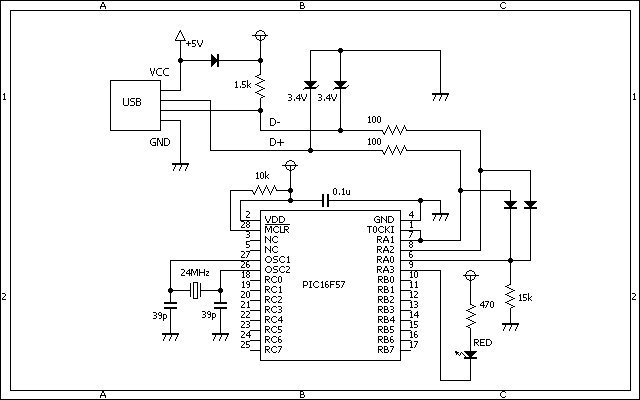 Bequest333のページ 続7 8ピンPICでUSB PIC16F57_USBIO
