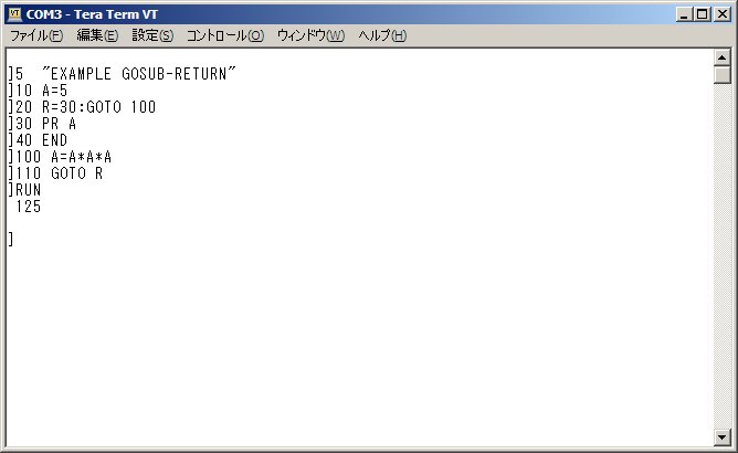 Bequest333のページ 1kワードのTINYBASIC STM32版 その2